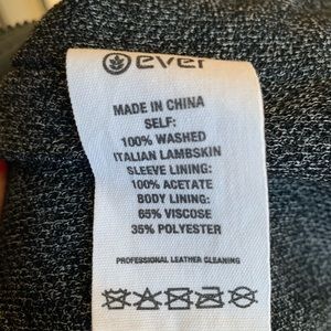 EVER | Jackets & Coats | Ever Slate Blue Grey Leather Motorcycle Jacket ...